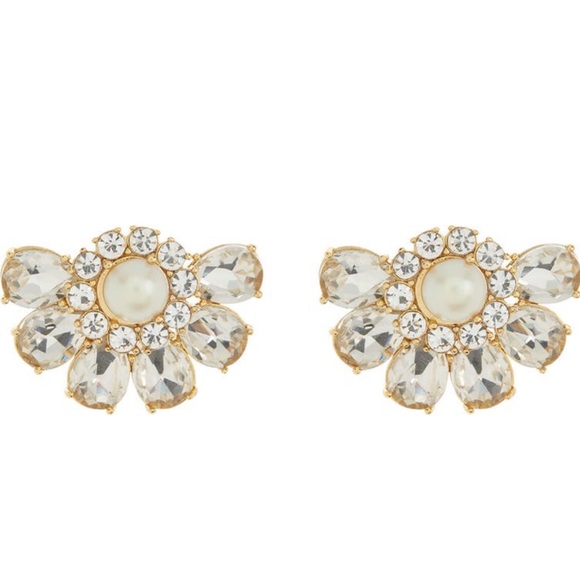 kate spade | Jewelry | New Kate Spade Imitation Pearl Crystal Cluster ...